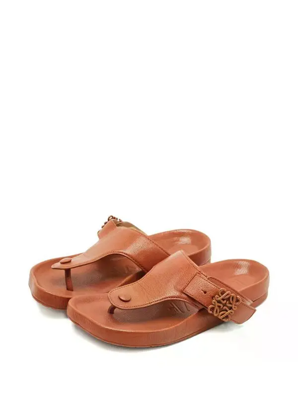 Loewe Leather Logo Sandals