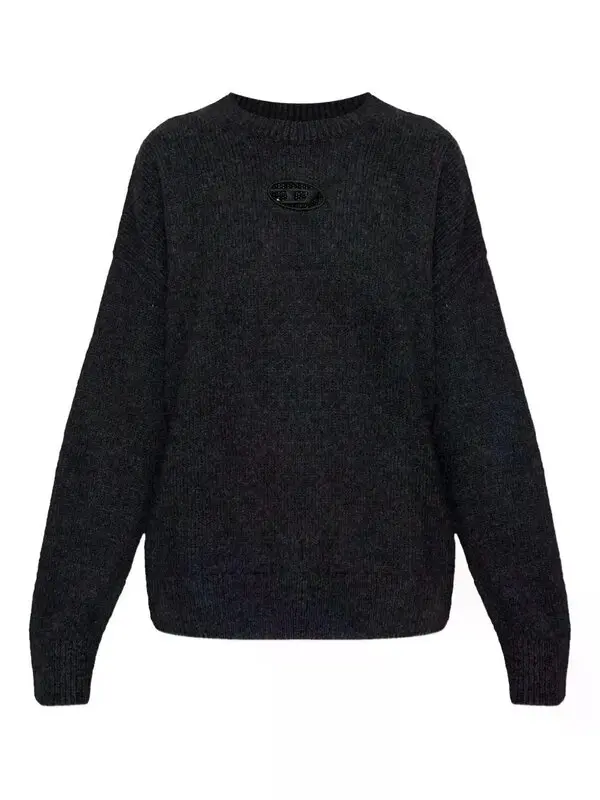 DIESEL® Wool & Alpaca Blend Jumper With Cut-out Oval D