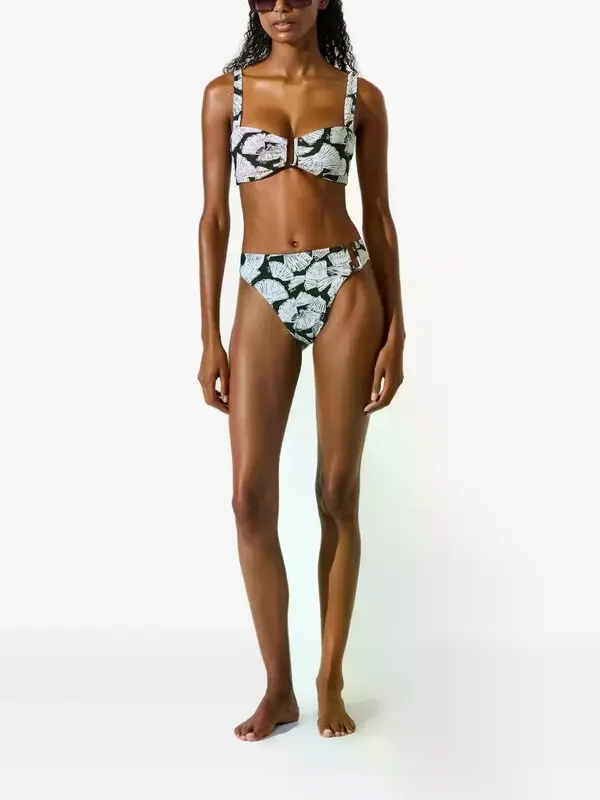 Karl Lagerfeld Fan-print Bikini Bottom - Black