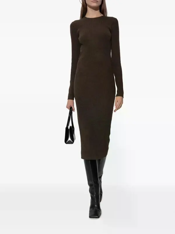 Fear Of God Long-sleeve Ribbed Dress - Brown