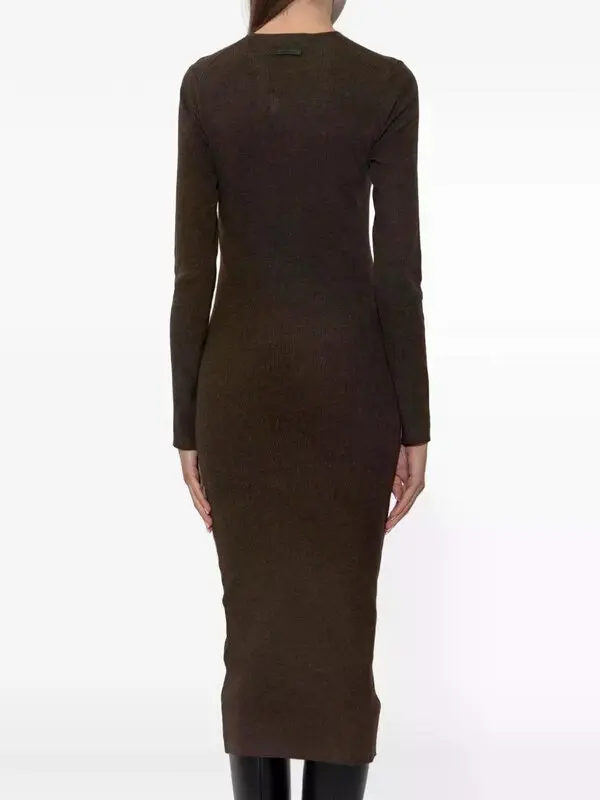 Fear Of God Long-sleeve Ribbed Dress - Brown