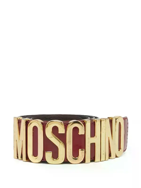 Moschino Logo-plaque Belt - Red