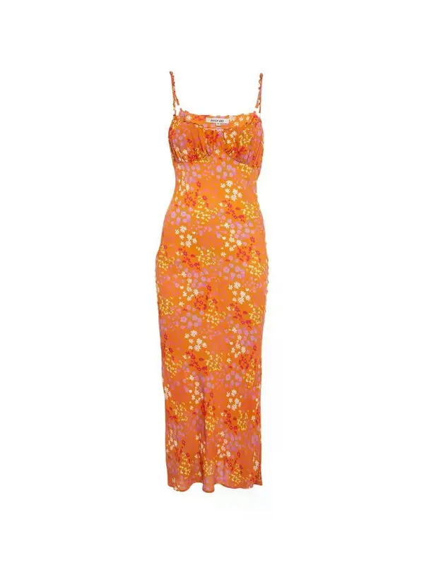 MIRAE Floral-print Strap Midi Dress