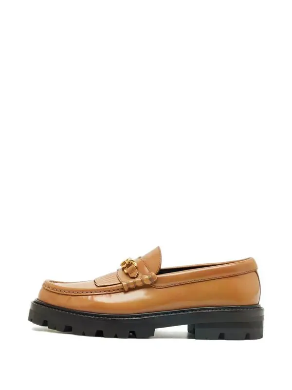 Celine Leather Chunky-sole Loafers