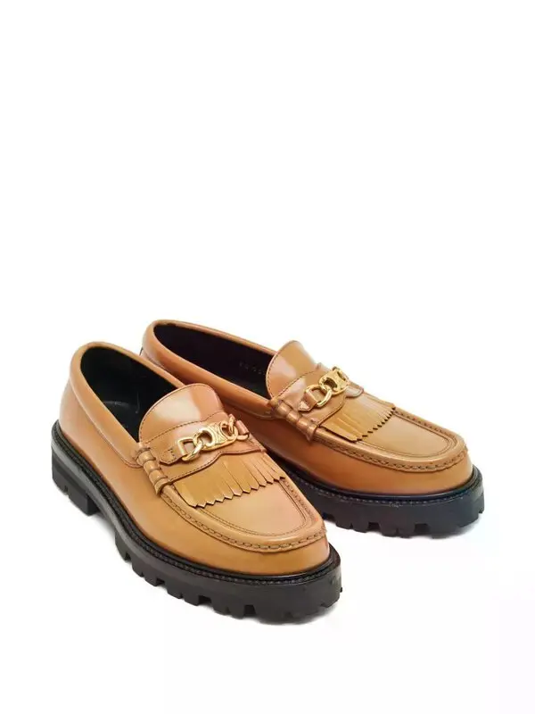 Celine Leather Chunky-sole Loafers