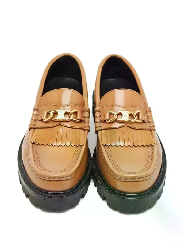 Celine Leather Chunky-sole Loafers