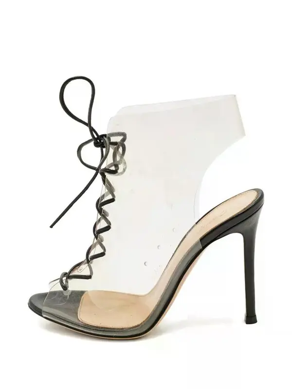 GIANVITO ROSSI 100mm Open Toe Leather Sandals