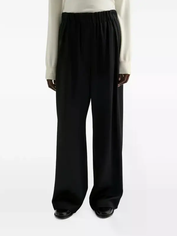 JIL SANDER Satin Trousers - Black
