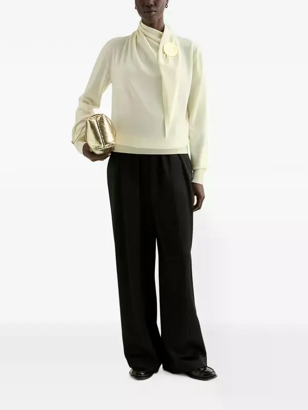 JIL SANDER Satin Trousers - Black