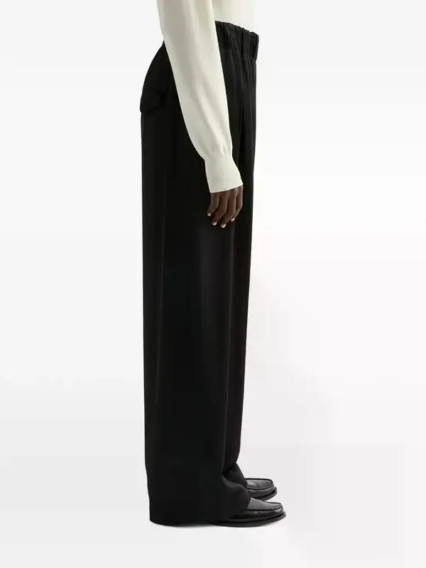 JIL SANDER Satin Trousers - Black