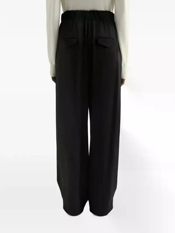 JIL SANDER Satin Trousers - Black