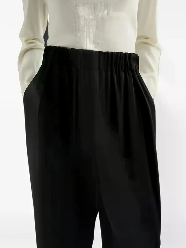 JIL SANDER Satin Trousers - Black