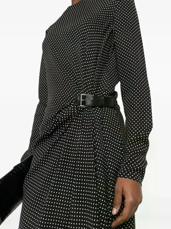 TOM FORD Polka-dot Belted Midi Dress