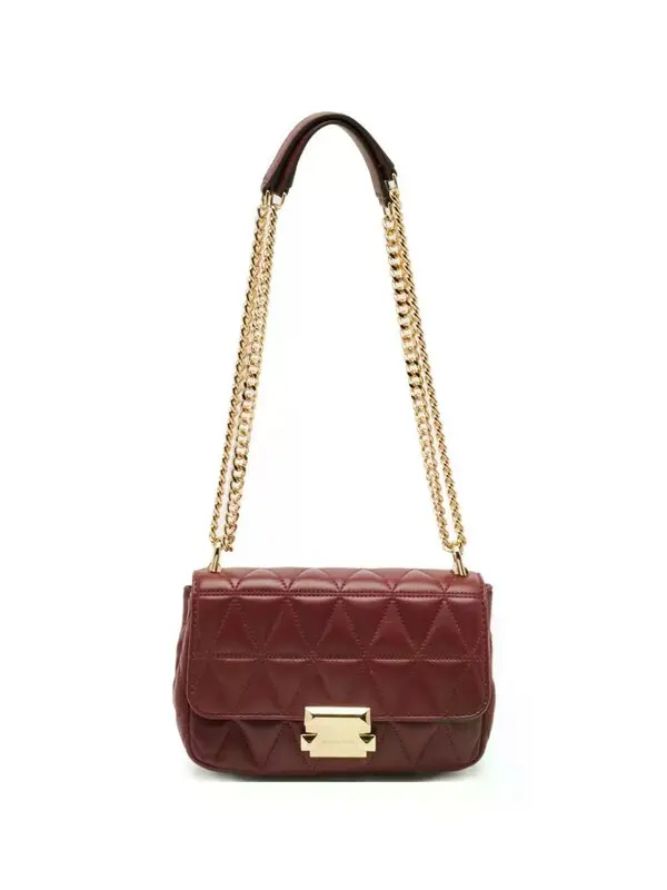 Michael Kors Small Sloan Quilted Leather Shoulder Bag - Red
