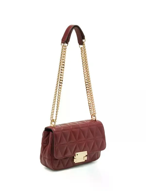 Michael Kors Small Sloan Quilted Leather Shoulder Bag - Red