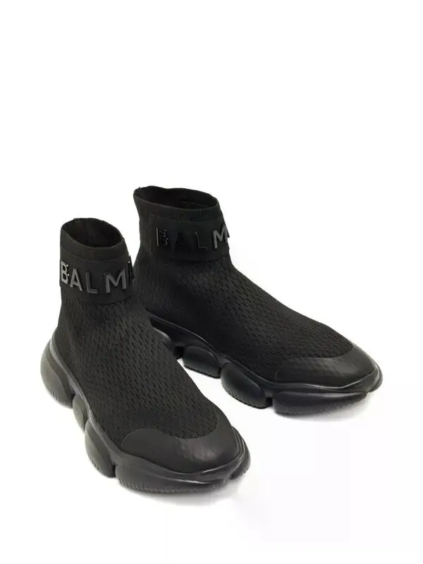 Balmain Logo-plaque High-top Sneakers
