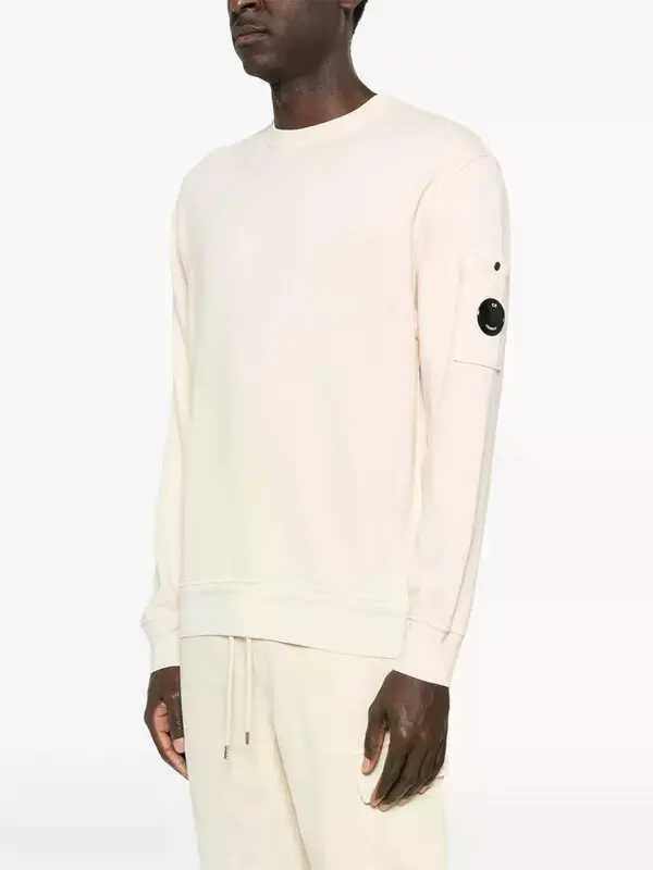 C.P. COMPANY Lens-detail Crew-neck Sweatshirt - Neutrals