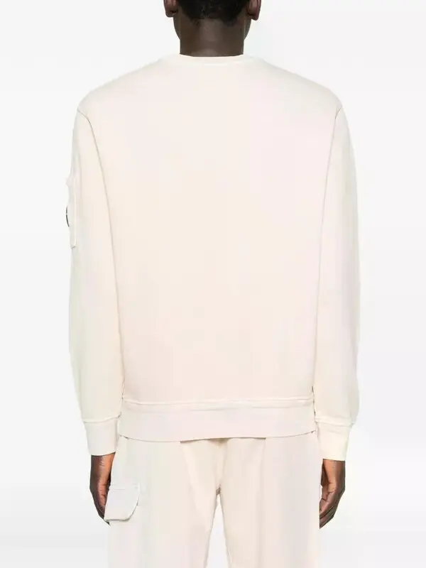 C.P. COMPANY Lens-detail Crew-neck Sweatshirt - Neutrals