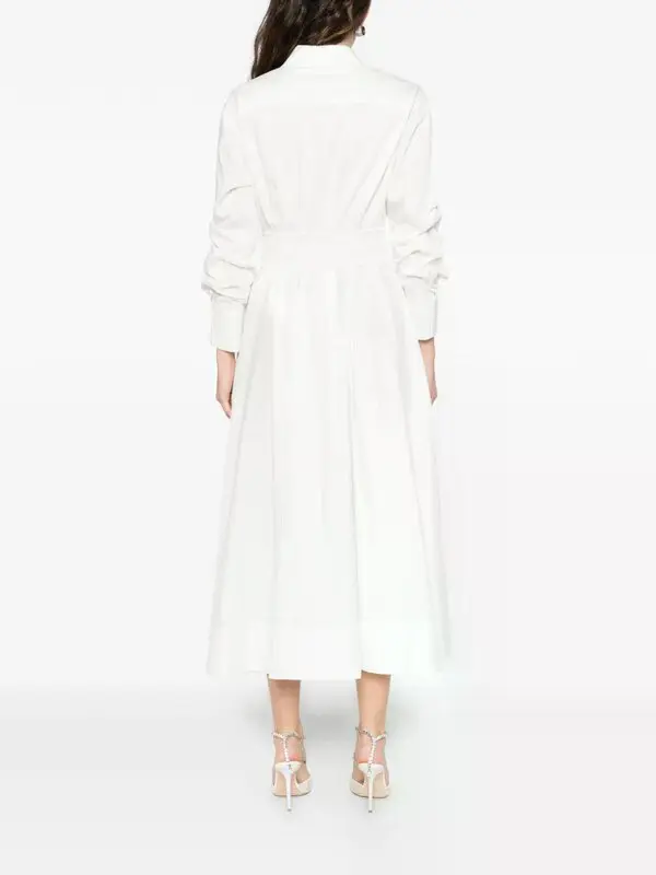 Alice + Olivia Button-down Corset Midi Dress