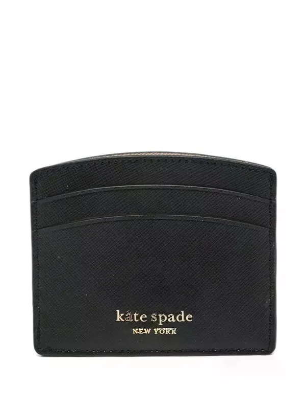 Kate Spade New York Logo-detail Leather Card Holder - Black