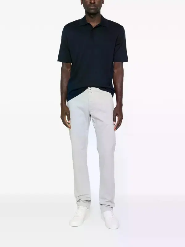 Jacob Cohen Bobby Buttoned Straight Trousers - Neutrals