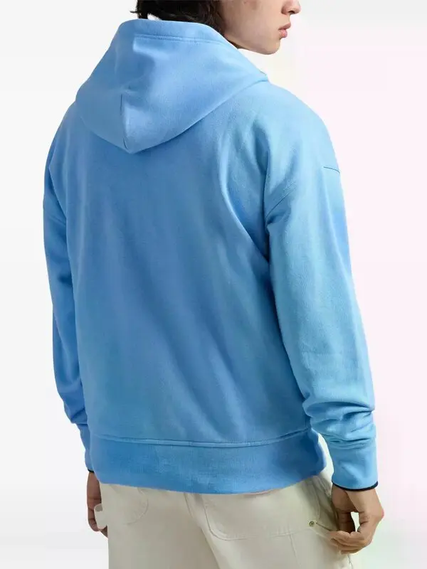 Polo Ralph Lauren Logo-Detail Zip-Up Hoodie - Blue | Editorialist