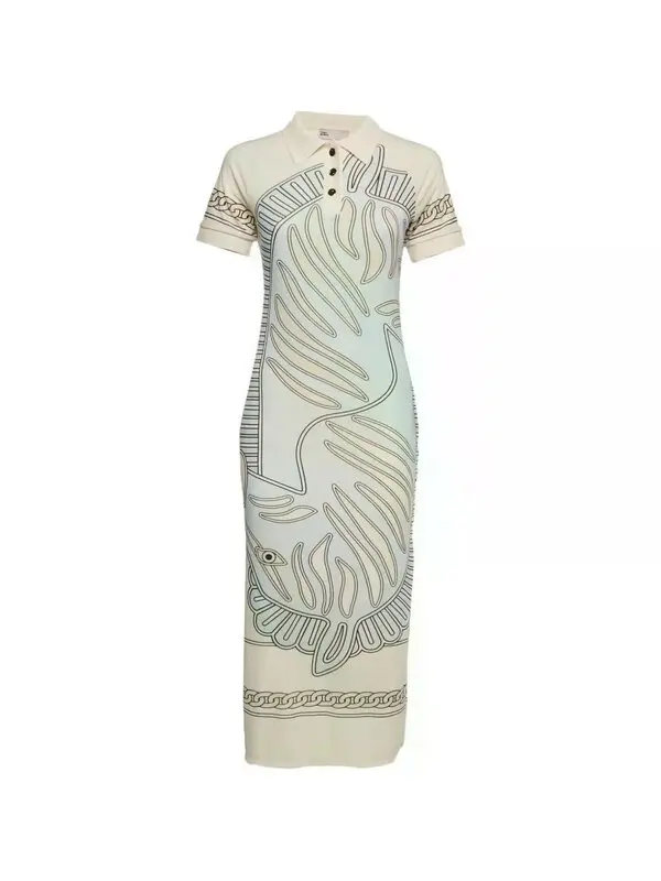Tory Burch Collared Midi Dress
