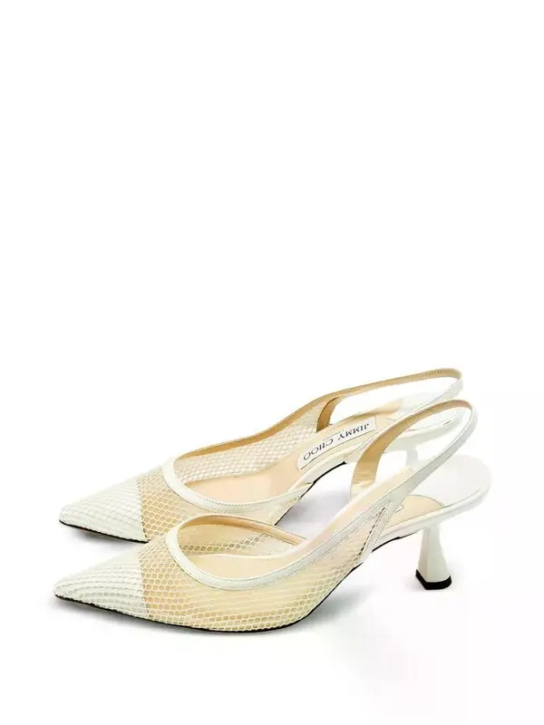 JIMMY CHOO Fetto Leather Pumps - White
