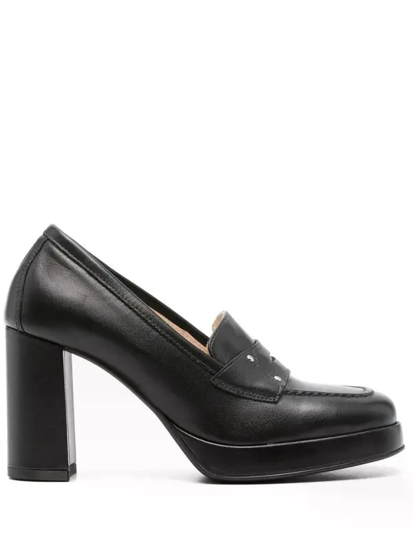 NEROGIARDINI Square-toe Leather Pumps