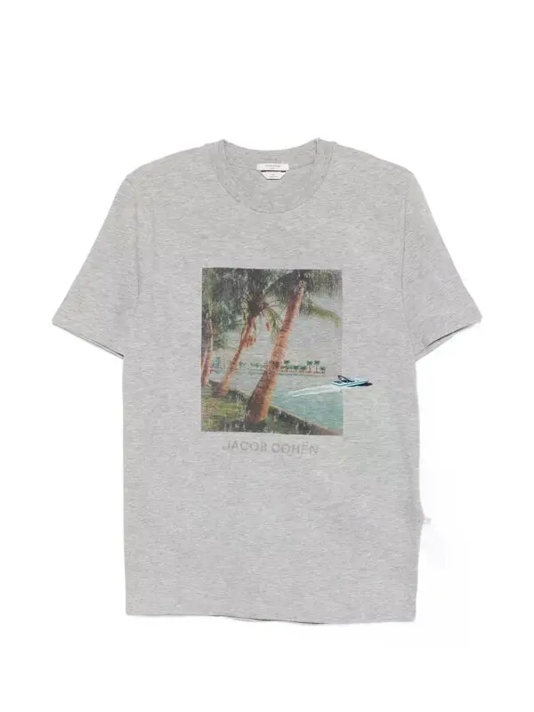 Jacob Cohen Graphic-print Crew-neck T-shirt - Grey