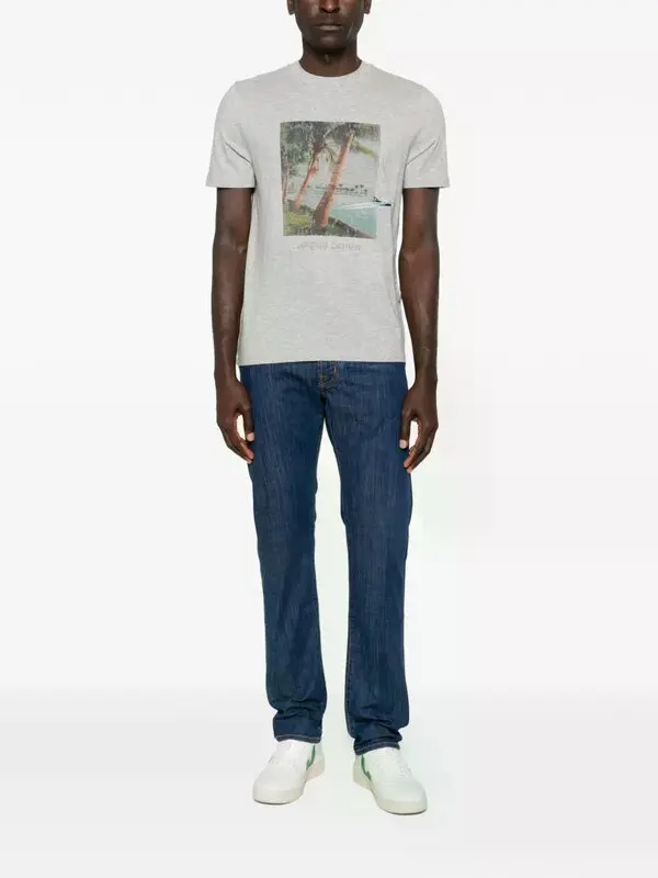 Jacob Cohen Graphic-print Crew-neck T-shirt - Grey