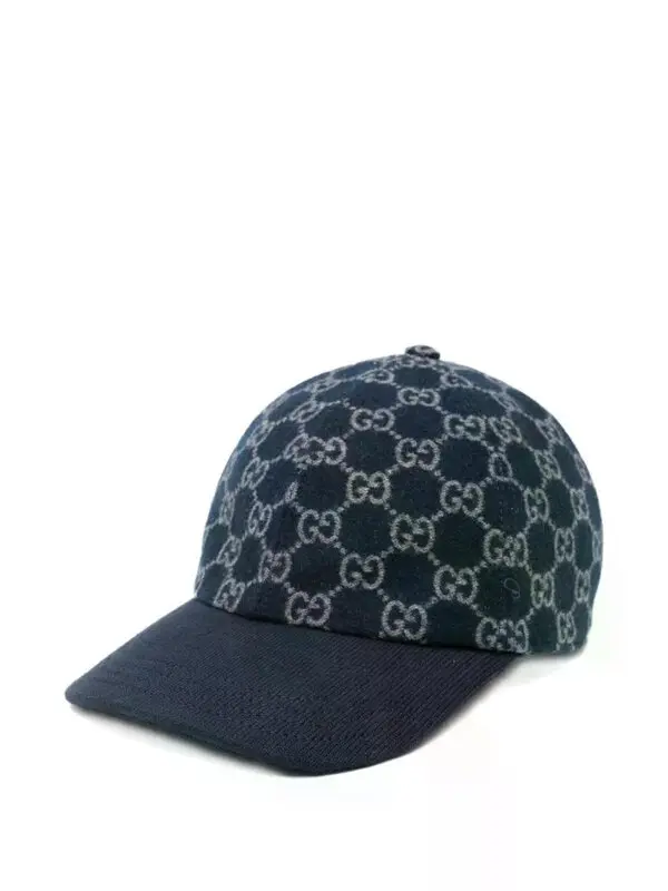 Gucci Logo-pattern Cap - Blue