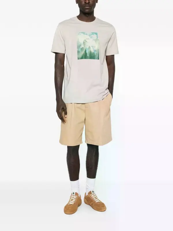 BOSS Printed-artwork T-shirt In Cotton Jersey