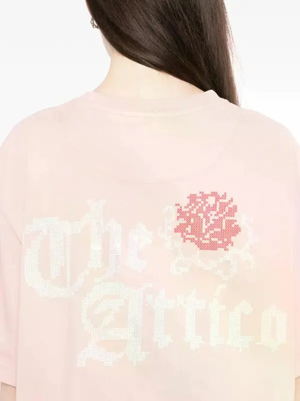 Attico Logo-print T-shirt - Pink