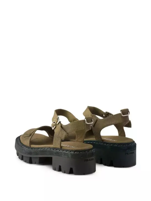Prada Strap-buckled Sandals - Green