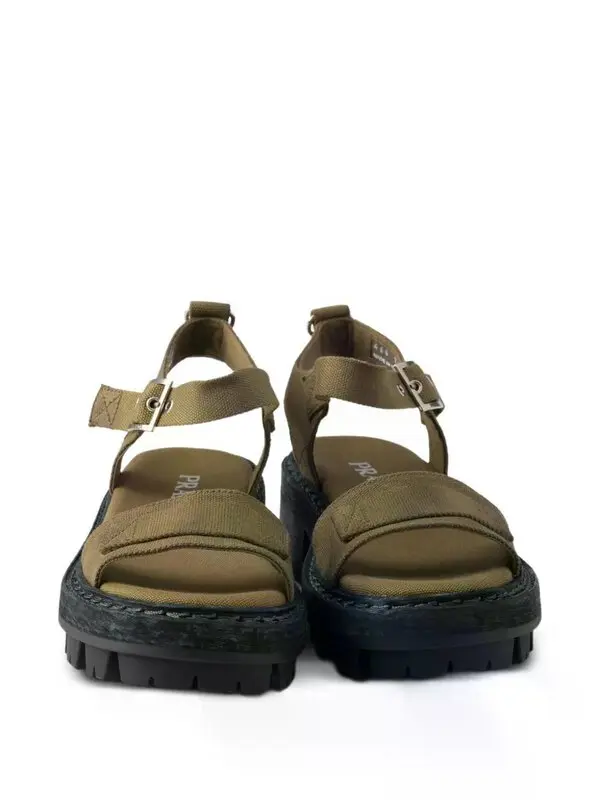 Prada Strap-buckled Sandals - Green
