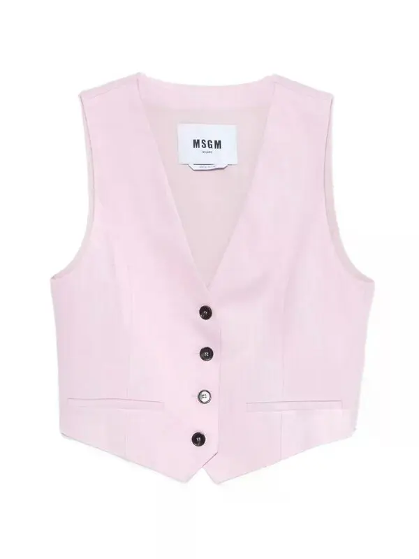MSGM V-neck Button-fastening Gilet