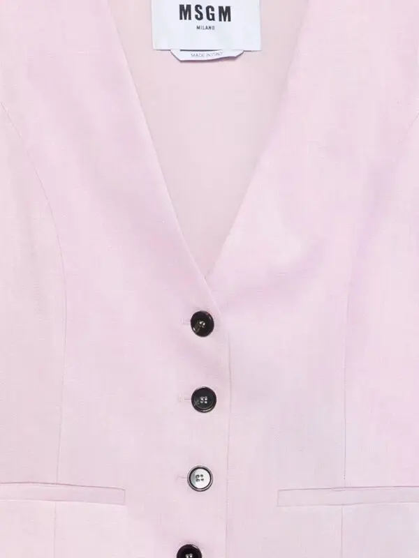 MSGM V-neck Button-fastening Gilet