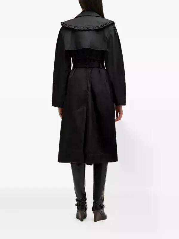 GANNI Belted Double-breasted Coat