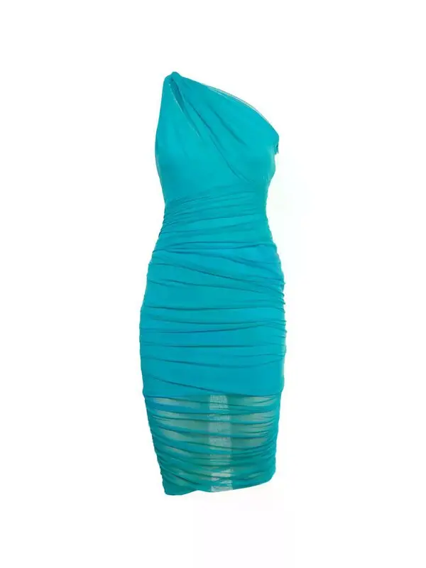 Versace Ruched One-shoulder Dress