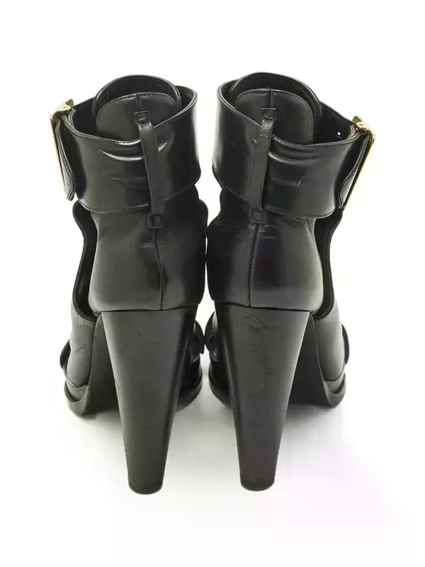 Burberry Leather Cut-out Ankle Boots