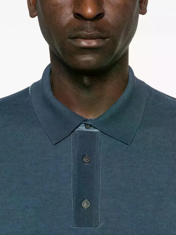 C.P. COMPANY Buttoned Polo Shirt - Blue