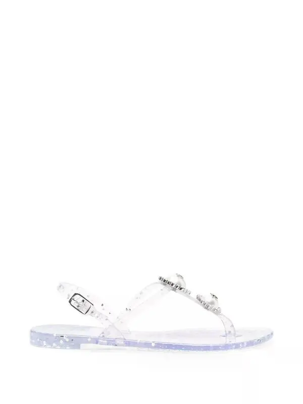 Casadei Embellished T-strap Sandals - White
