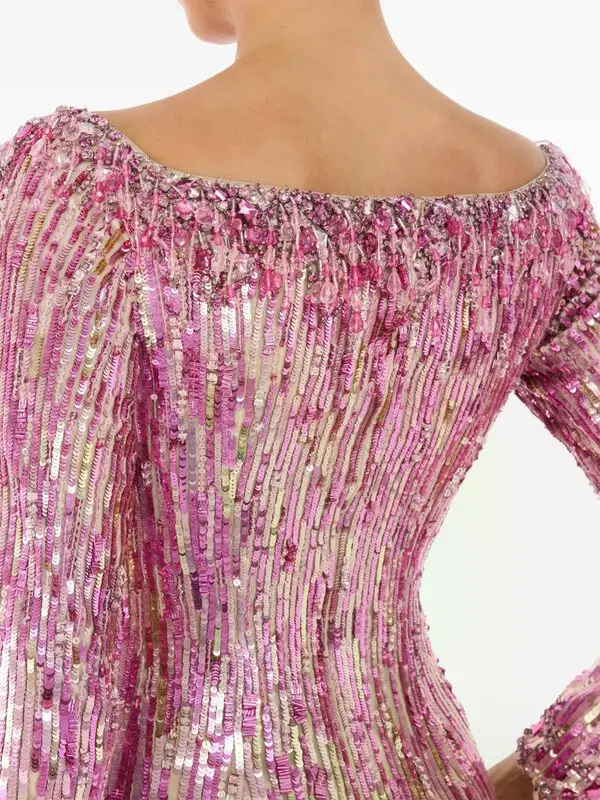 Jenny Packham Marnie Sequin Maxi Dress - Neutrals