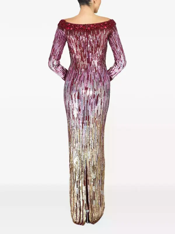Jenny Packham Marnie Sequin Maxi Dress - Neutrals