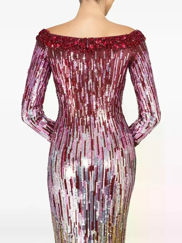Jenny Packham Marnie Sequin Maxi Dress - Neutrals