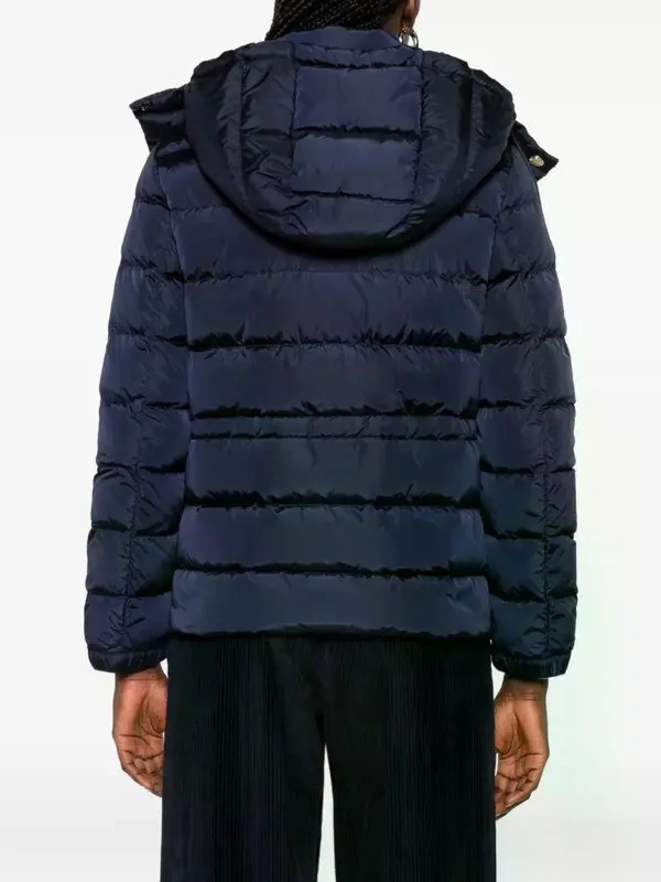 Max Mara Hooded Button-down Quilted Jacket - Blue