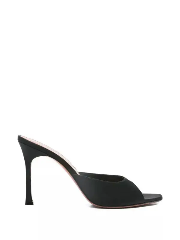 Amina Muaddi Alexa Heeled Sandals - Black