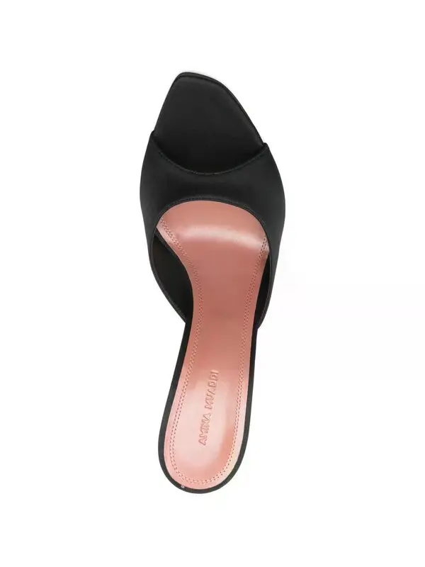 Amina Muaddi Alexa Heeled Sandals - Black