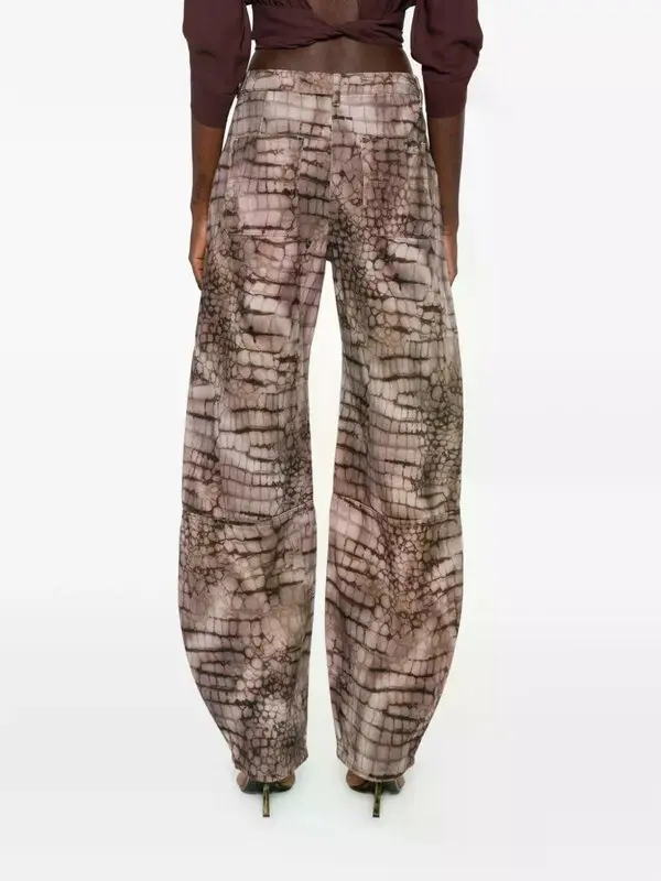 Elisabetta Franchi Crocodile-effect Jeans
